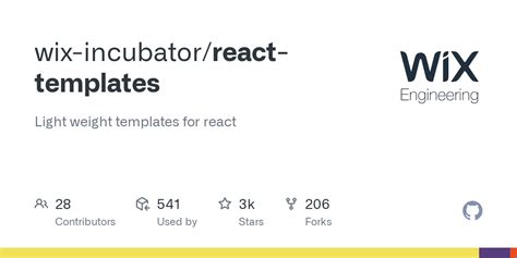 github wix incubator react templates light weight templates for react