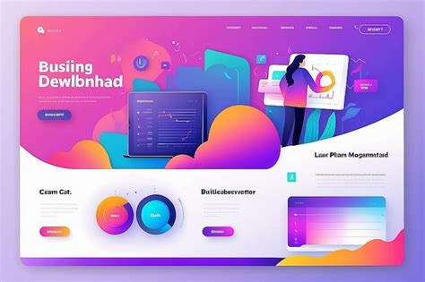 premium photo vector web site gradient design template business plan