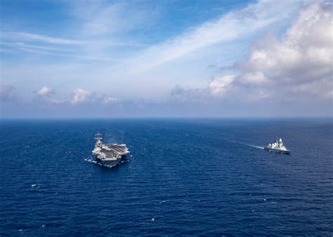 Dvids Images Uss George H W Bush Cvn 77 And Its Caio Duilio D 554 Combined Operations
