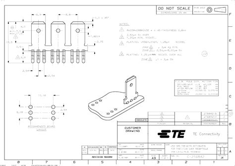 Te Connectivity Amp Connectors 的 216842 Drawing 規格書 Digikey