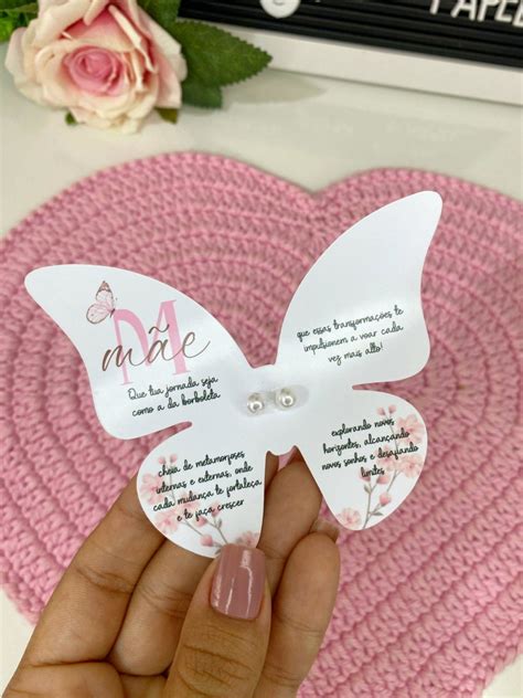 Arquivo De Corte Card Brinco Borboleta Dia Das Mães Elo7
