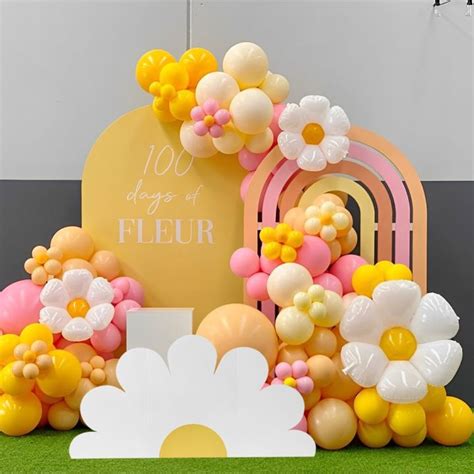 Diy Daisy Cutouts Daisy Themed Party Kt Board Sunflower Balloon