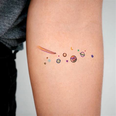 Galaxy Tattoo On The Inner Forearm