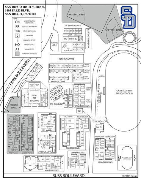 Campus Map And Directions San Diego High School