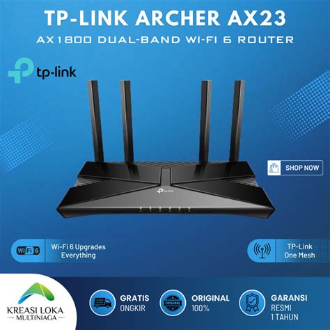 Jual TP LINK ARCHER AX23 TPLINK TL AX23 AX1800 Dual Band Wifi 6 Router Wifi Jakarta Barat