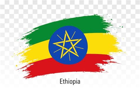 Premium Vector Ethiopia Flag Grunge Brush Stroke Flag Of Ethiopia