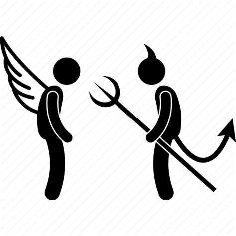Angel Antagonist Devil Foe Opponent Spirit Talking Icon