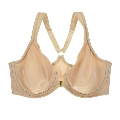 Womens Comfort Plus Size Front Closure Racer Back Soft Cup Underwire Bra Ebay