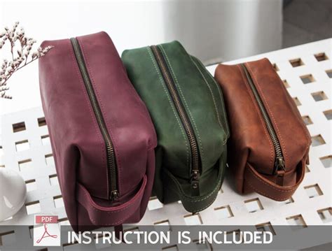 Toiletry Bag Pattern Toiletry Bag Pdf Leather Toiletry Bag Etsy