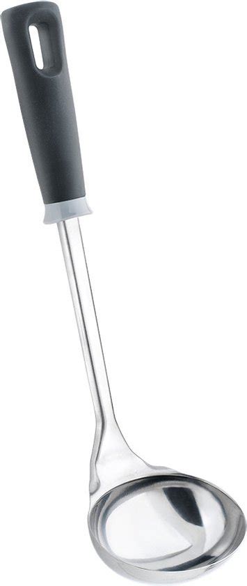 Metaltex Pollepel Maximo 32 Cm Rvs Zilver Zwart Bol