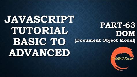 Bhushan Pawar On Linkedin 63 Dom Document Object Model Javascript