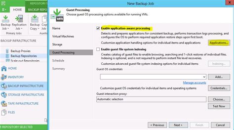 How To Enable Application Aware Processing Veeam At Jamie Anthony Blog