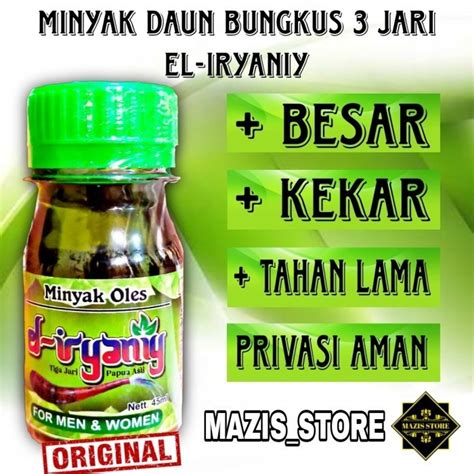 Jual MINYAK DAUN BUNGKUS JARI PAPUA MINYAK OLES EL IRYANI ML ORIGINAL Shopee Indonesia
