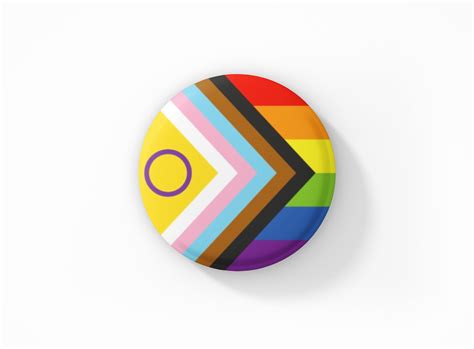 Vintage Style Button Badge Intersex Progress Pride The Pride Shop®