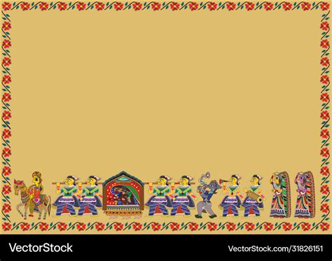 Indian Wedding Card Royalty Free Vector Image Vectorstock
