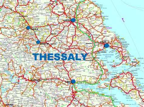 Map Of Thessaly Greece