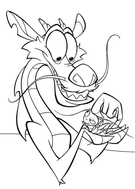 Mushu Coloring Pages At Free Printable Colorings