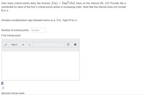 Solved How Many Critical Points Does The Function Chegg
