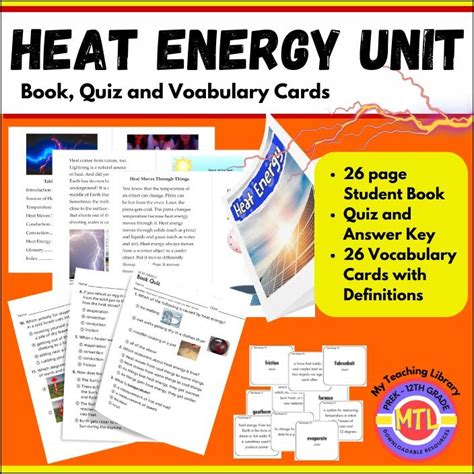 Heat Energy Unit My Teaching Library