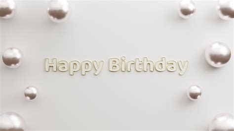 포스터 전단지 이벤트 배너 등을위한 흰색 배경 미니멀 한 스타일 3d 일러스트 렌더링 텍스트 생일 생일 모던 골드 0명에 대한