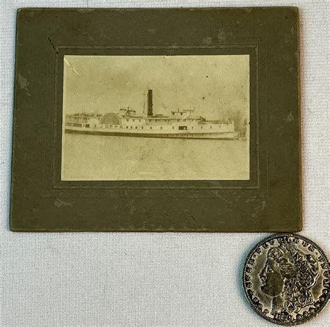Lot Antique C1881 Steamship Joppa Cabinet Card Albumen Photograph