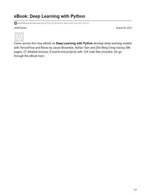 ebook deep learning withpython pdf