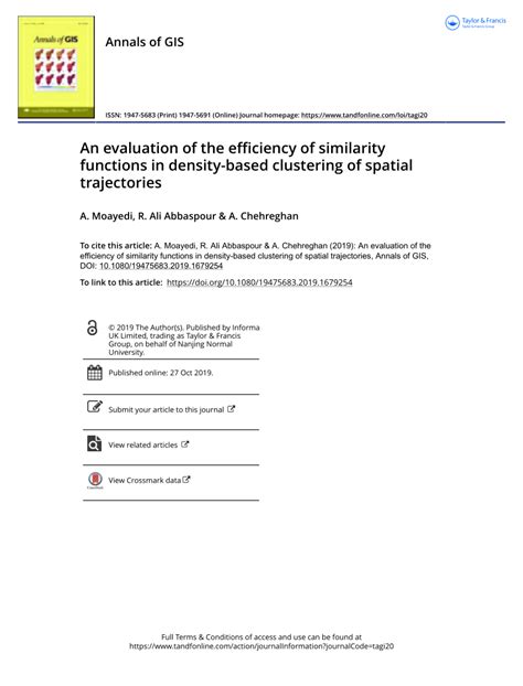 Pdf An Evaluation Of The Efficiency Of Similarity Functions In