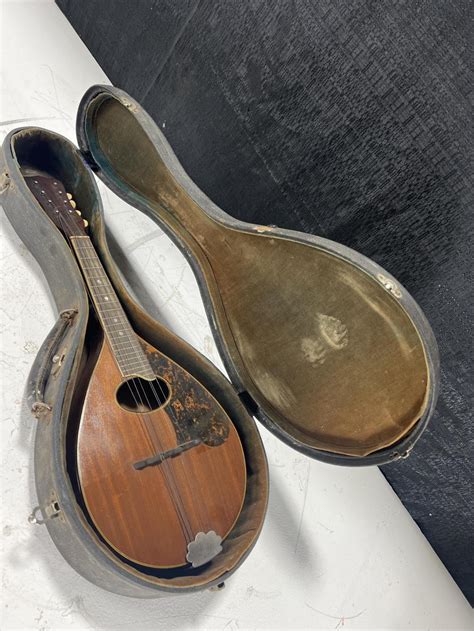 Lot Vintage Mandolin With Original Case Washburn Style E” 1920s