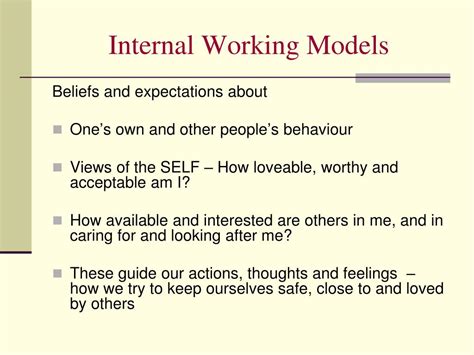 Internal Working Model Diagram Internal Working Model Ppt Po