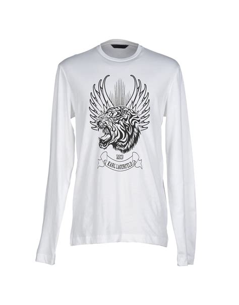 Karl Lagerfeld T Shirt In White For Men Lyst