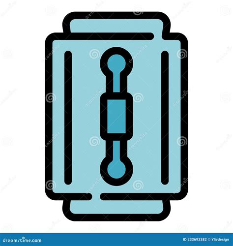 Vector De Esquema De Color De Icono De Hoja Ilustración del Vector