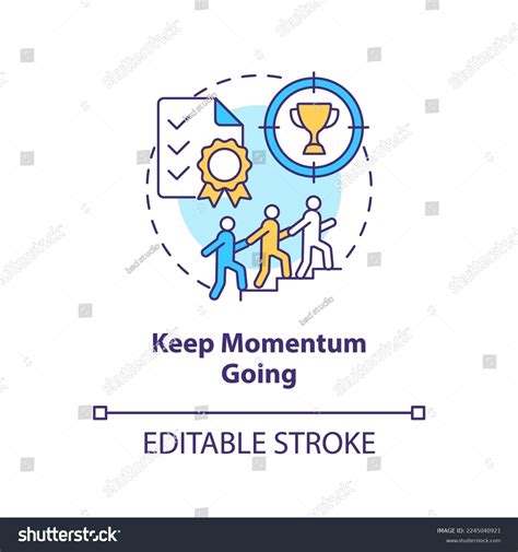 Keep Momentum Going Concept Icon Stage Stock Vector Royalty Free 2245040921 Shutterstock