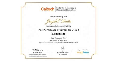Jaydeb Datta On Linkedin Post Graduate Program In Cloud Computing