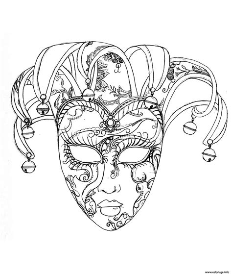 Coloriage Masque Du Carnaval De Venise JeColorie