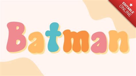 Batman | Retro Groovy Font | Text Effect Generator