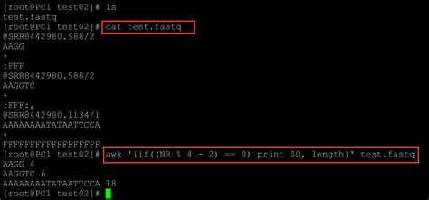 linux 中shell脚本实现统计每一个read的长度 小鲨鱼2018 博客园