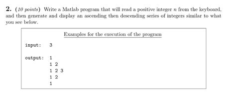Solved 1 10 Points Write A Matlab Program That Will