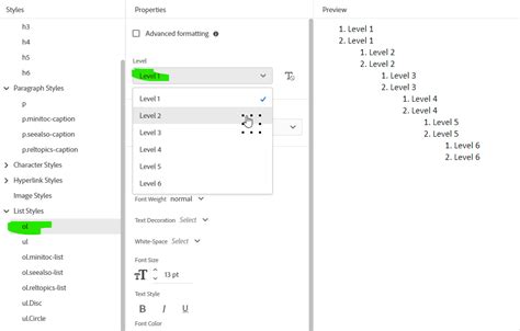 Bullets And Numbering Robohelp Version 2022034 Adobe Community