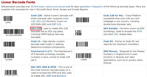 What Font To Buy To Create Gs1 128 Barcodes