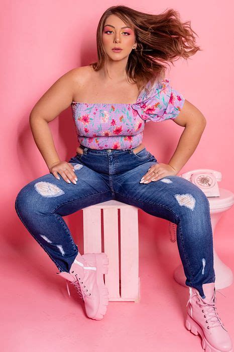 Cropped Plus Size Estampado Em Lastex Vk Moda Plus Size
