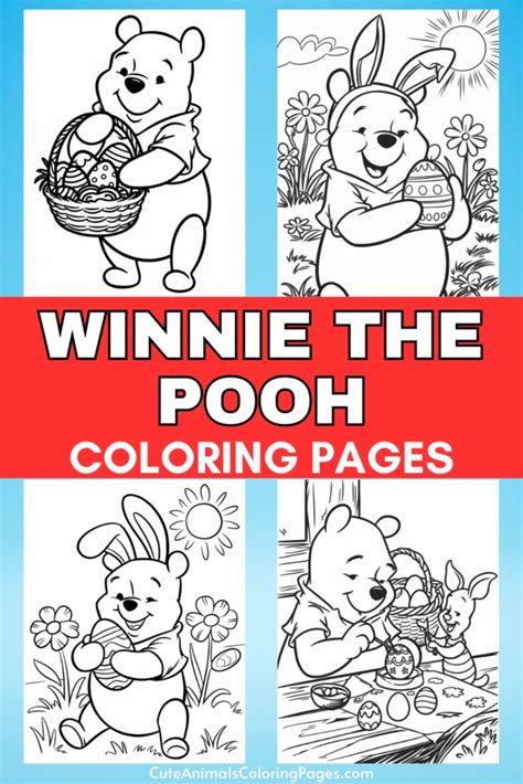 Winnie The Pooh Easter Coloring Sheets