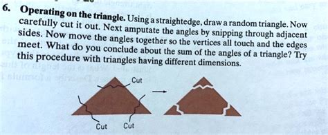 SOLVED Operating On The Carefully Triangle Using Cut It Out Next Straightedge Drawa