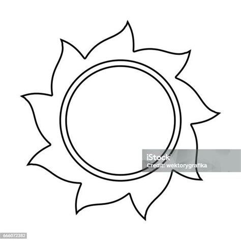 Conception Dicône De Soleil Silhouette Vecteur Symbole Vecteurs Libres