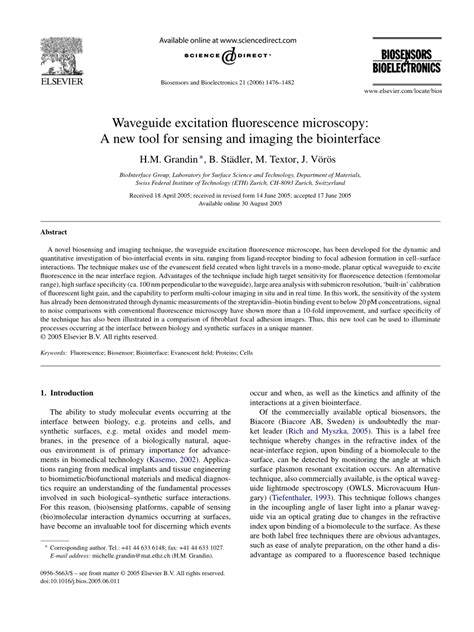 Pdf Waveguide Excitation Fluorescence Microscopy A New Tool For