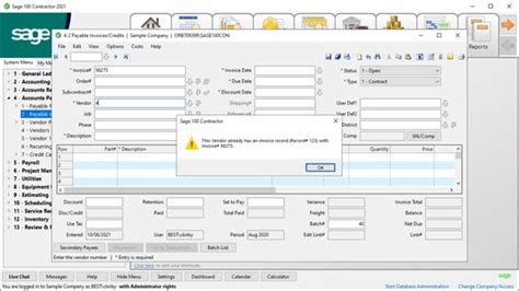 Sage 100 Contractor 2021 Version 232 Whats New