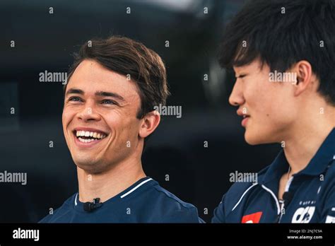L To R Nyck De Vries Nld Alphatauri With Team Mate Yuki Tsunoda