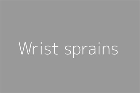Wrist Sprains Sportsmed Physical Therapy