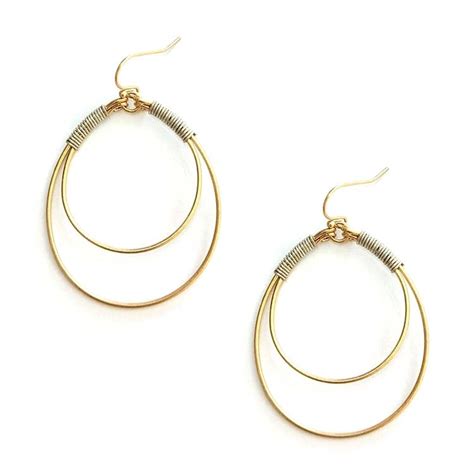 Gold Teardrop With Silver Wiring 15 Earring Whats Hot Jewelry