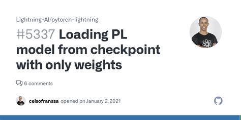 Loading Pl Model From Checkpoint With Only Weights · Issue 5337