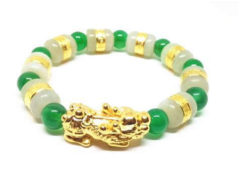 24K Gold Brave Troops Pendant Gold And Hetian Jade Green Chalcedony